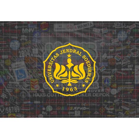Jual Cutting Sticker Logo Unsoed Universitas Jendral Soedirman Ukuran 8 Cm Motor And Mobil
