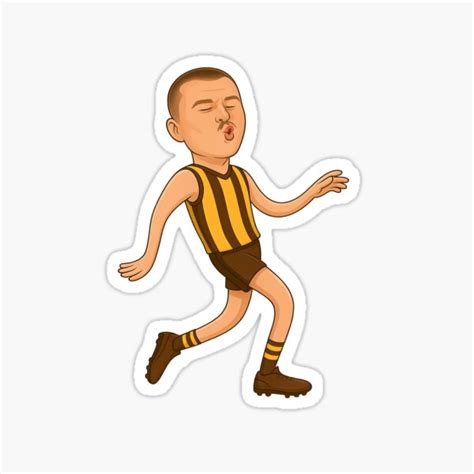 Jack Ginnivan Telstra Guy” Celebration Whistling Afl Cartoon