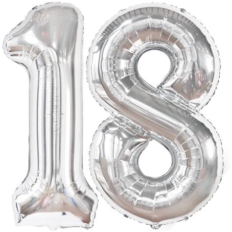 Katchon Black 18 Balloon Numbers Giant 40 Inch Happy 18th