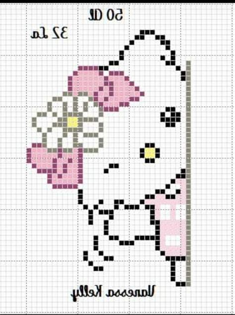 97 Hello Kitty Pixel Art Ideas Pixel Art Hello Kitty Pixel Art Pattern