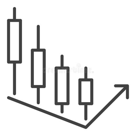 Stock Market Trading Vector Candlestick Chart Linear Icon Or Logo
