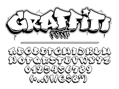 Fonts For Graffiti Graffiti Font Template