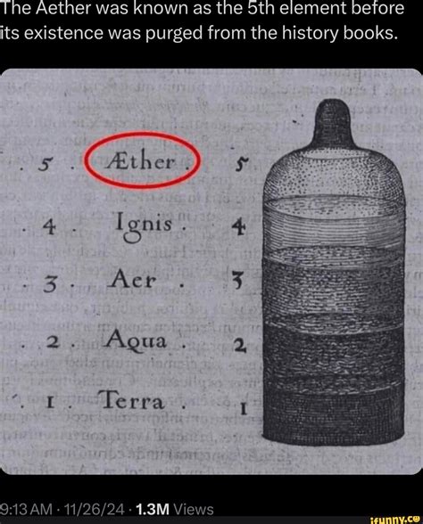 The Aether Was Known As The Element Its Existence Was Purged From The