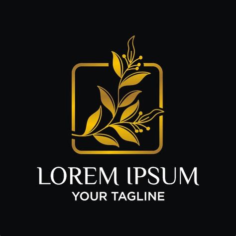 Premium Vector Golden Nature Tree Branch Leaf Vector Icon Illustration Logo Design