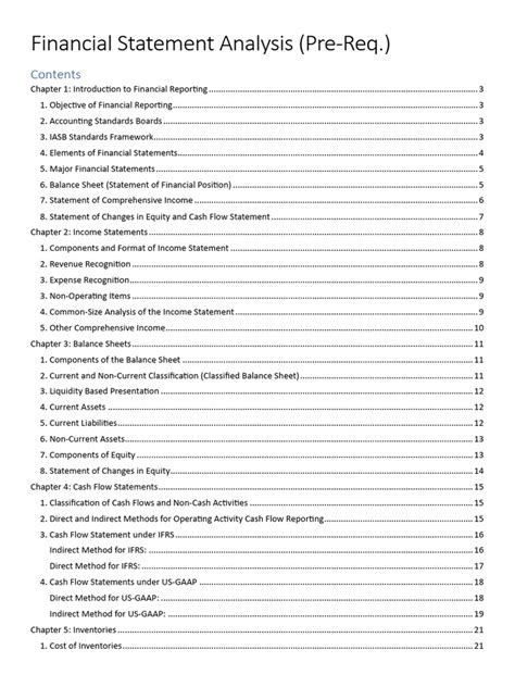 Financial Statement Analysis Guide Pdf Income Statement Equity
