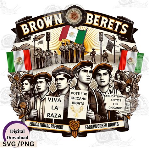 Mexican Sublimation Svg Png Latina Brown Beret Chicano Mexican Heritage