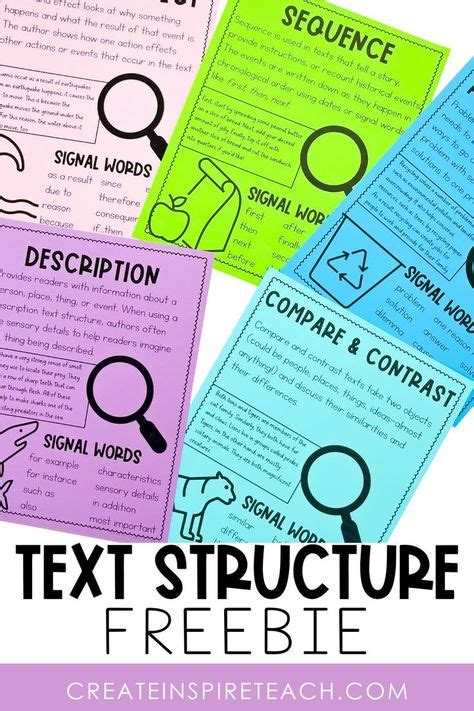 Text Structure Anchor Chart 3rd