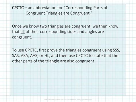 5 3 Congruent Triangle Proofs And Cpctc Pdf Physics Science