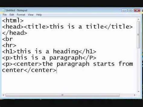 How To Make A Website Using Notepad YouTube