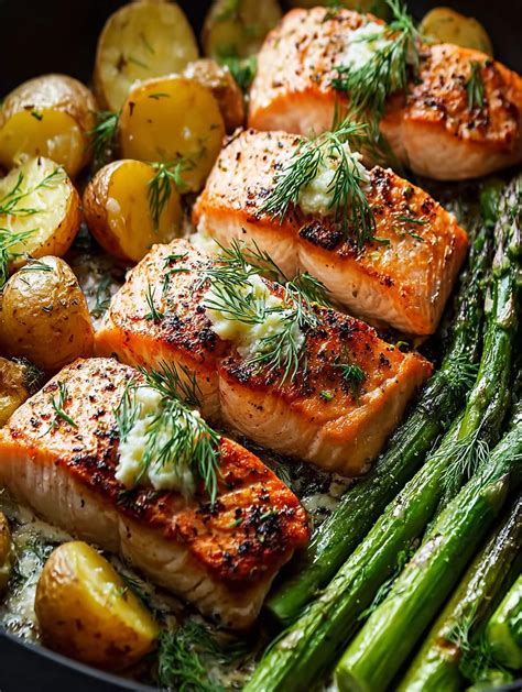 Sheet Pan Salmon And Asparagus With Crispy Smashed Potatoes An Incredible 5 Star Recipe