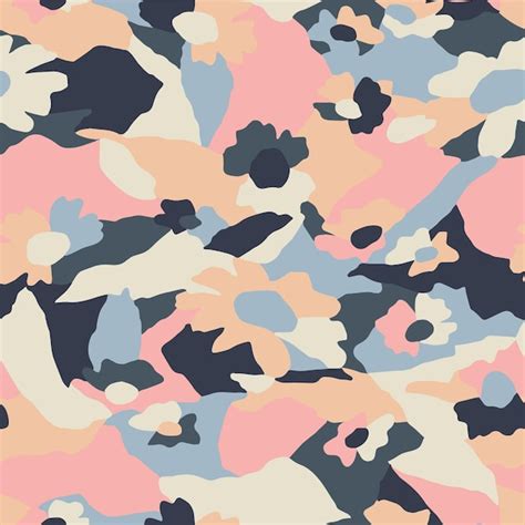 Premium Vector Vector Abstract Flower And Leaf Seamless Repeat Pattern