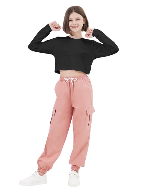 Cute Clothes For Teen Girls Long Sleeve Black Crop Tops