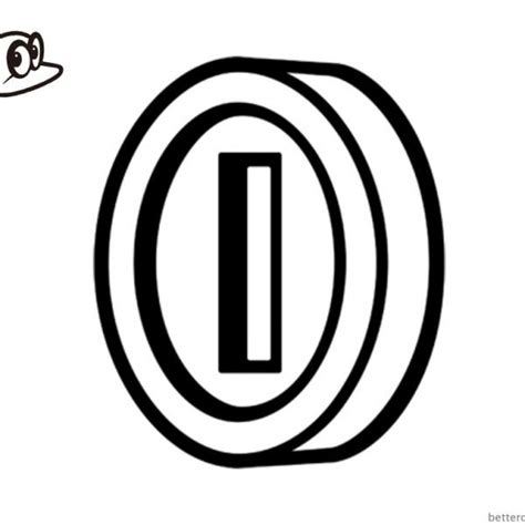 Super Mario Odyssey Coloring Pages Coin Free Printable Coloring Pages