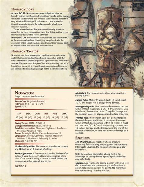 Complete Modrons 14 Variants Each With Lore Dcs And Tactics R