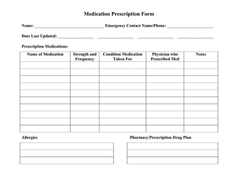 Prescription Template Spark Premium Template Template Spark