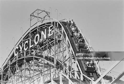 The Coney Island Cyclone A Wooden Roller Coaster At Luna Park In