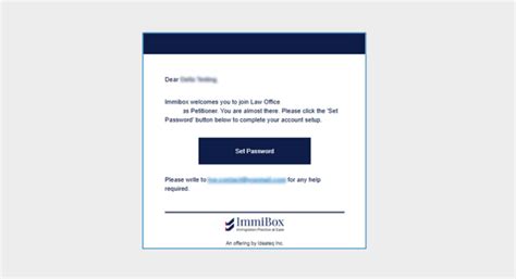 Setup Password For An Account In Immibox Immibox