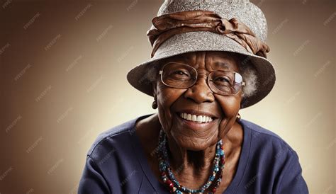 Premium Photo Portrait Of A Senior Old Black African American Woman