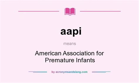 Aapi American Association For Premature Infants In Undefined By
