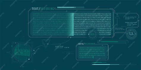 Premium Vector Server Data Processing Interface With Text Decoding