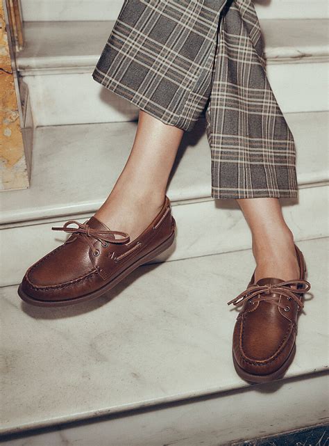 Authentic Original Brown Leather Boat Shoes Women Sperry All Our