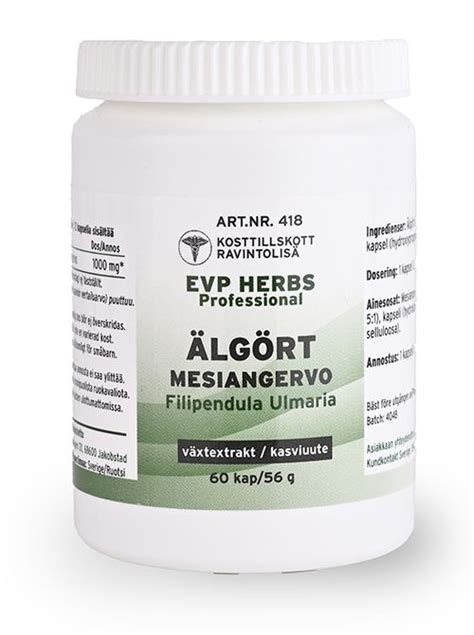 Älgört 500 Mg Naturligt Salicylsyra 60 Kapsl