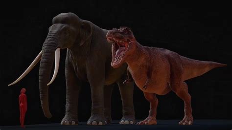 Tyrannosaurus Rex Vs Palaeoloxodon Namadicus Biggest Elephant Ever