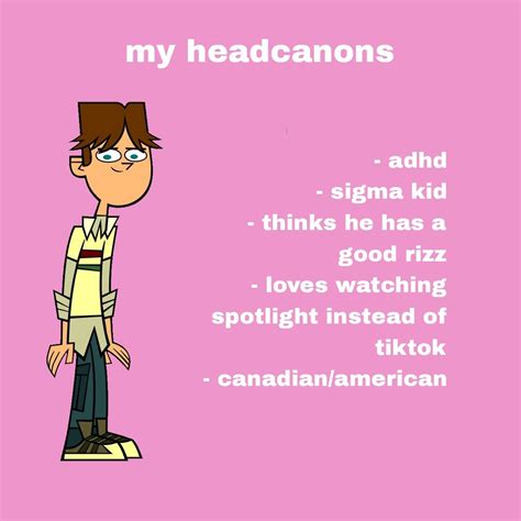 My Cody Headcanons Headcanon Total Drama Island Tdi
