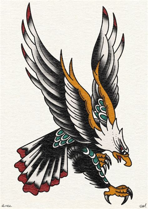 Neo Traditional Eagle Flash
