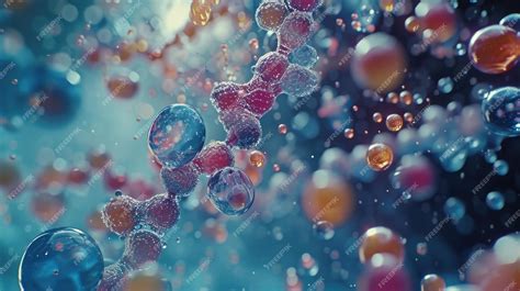 Premium Photo An Artistic Depiction Of Molecular Atoms Forming