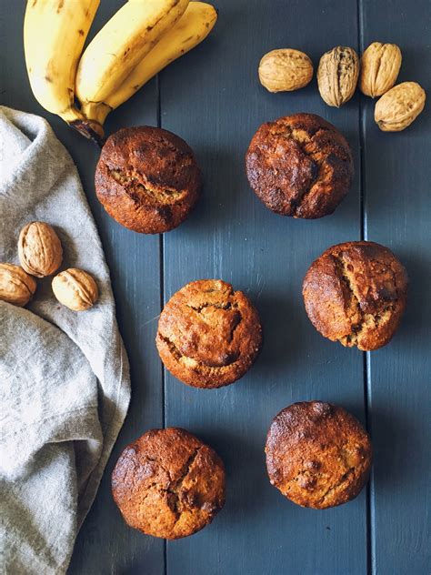 Muffins à La Banane Et Aux Noix Sans Gluten Clemfoodie