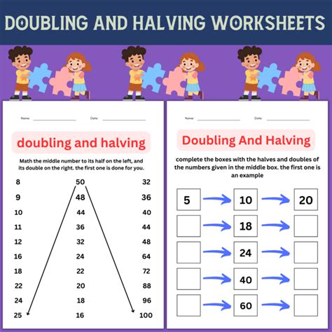 Printable Doubling And Halving Worksheets Grade 1 2 3 Made By Teachers
