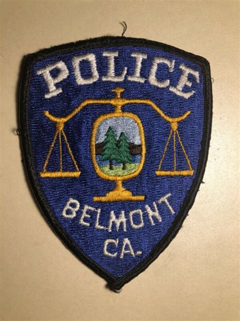 Belmont California Police Department Patch Antique Price Guide