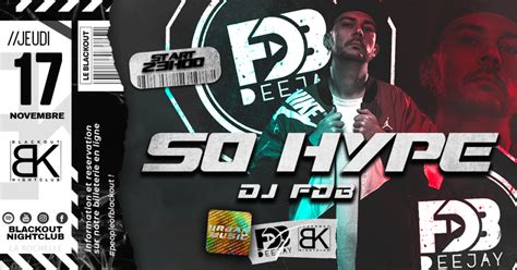 Tickets Jeudi 17 Novembre Dj Fdb Billetweb