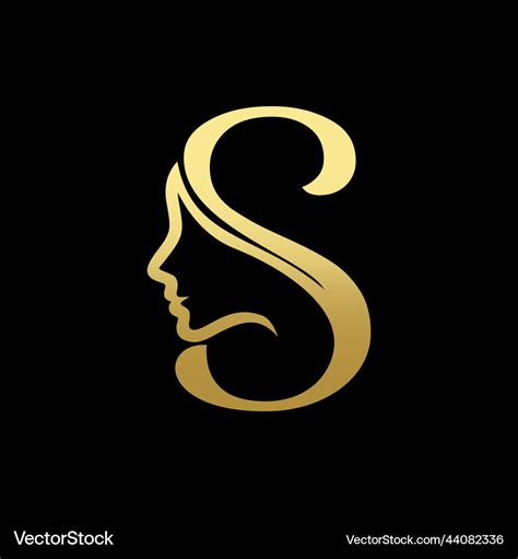 Letter S Beauty Women Face Logo Design Royalty Free Vector Vectorstock