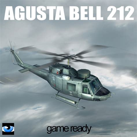 Bell 212 Navy Translucent 3d Model