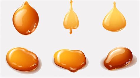 Premium Vector A Series Of Orange Drops With Orange Liquid
