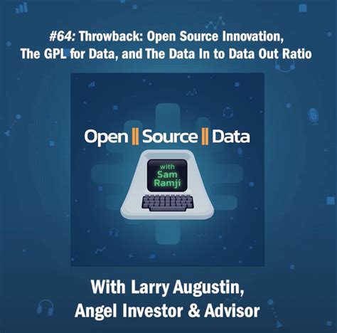 Opensourcedata Podcast On Linkedin Opensourcedata Gplfordata Innovation Dataindataoutratio