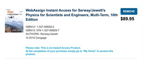 Cengage Webassign For Physics Multi Term Or One Time Access Rconcordia