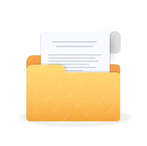 Premium Vector 3d Document Folder Paper Files Technology Archive Object With 3d Icon