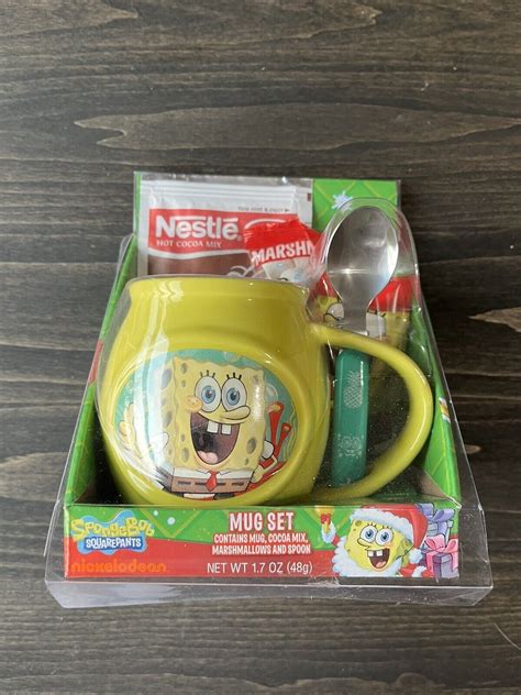 Nickelodeon Spongebob Squarepants Hot Cocoa Set Mug Spoon Mix
