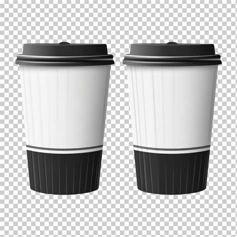 Paper Coffee Cup Black And White Coffee Cups For Takeaway Png
