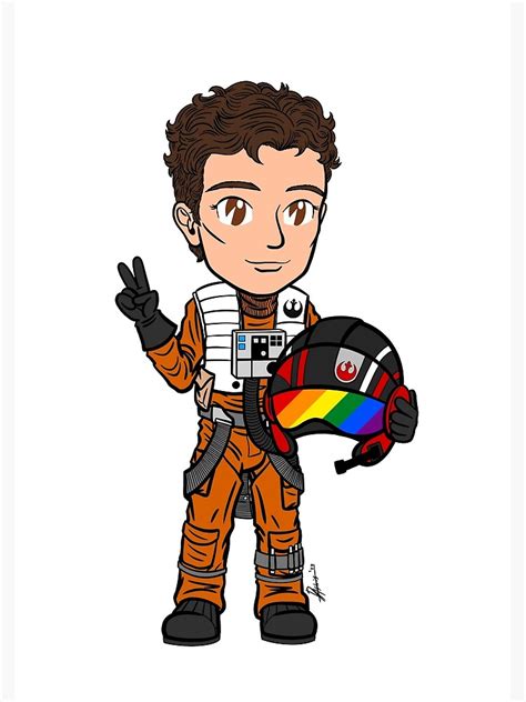 Pride Wars Chibi Pilot Rainbow Poster For Sale By Darthastris Redbubble