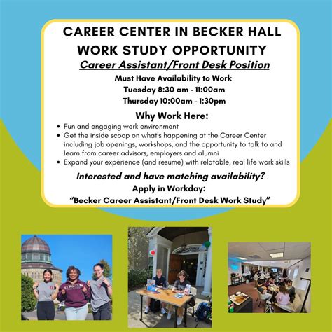 We Are Looking For Work Study Students To Help Complete Our Team If