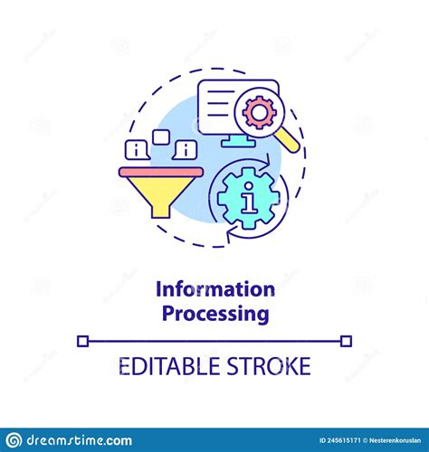 Information Processing Concept Icon Stock Vector Illustration Of System Knowledge 245615171