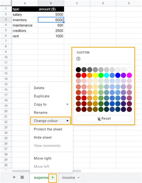 5 Ways To Color A Sheet Tab In Google Sheets Ok Sheets