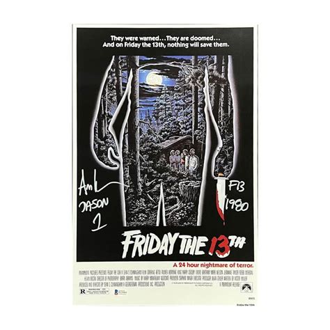 Ari Lehman Signed Friday The 13th 11x17 Poster With F13 1980 And Ja