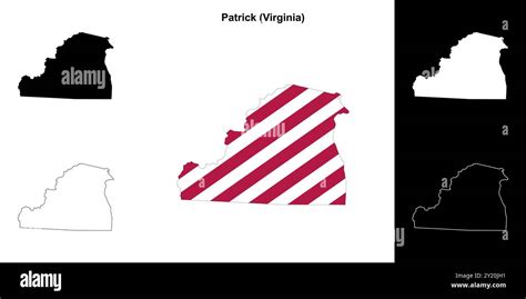 Patrick County Virginia Outline Map Set Stock Vector Image And Art Alamy