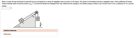 Block Mass 40 Kg And Block Mass 80 Kg Are Canneced String Negligible Mass Shown The Figure The