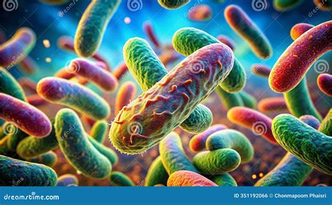 Cholera Vibrio Bacteria Cartoon Vector 110017681